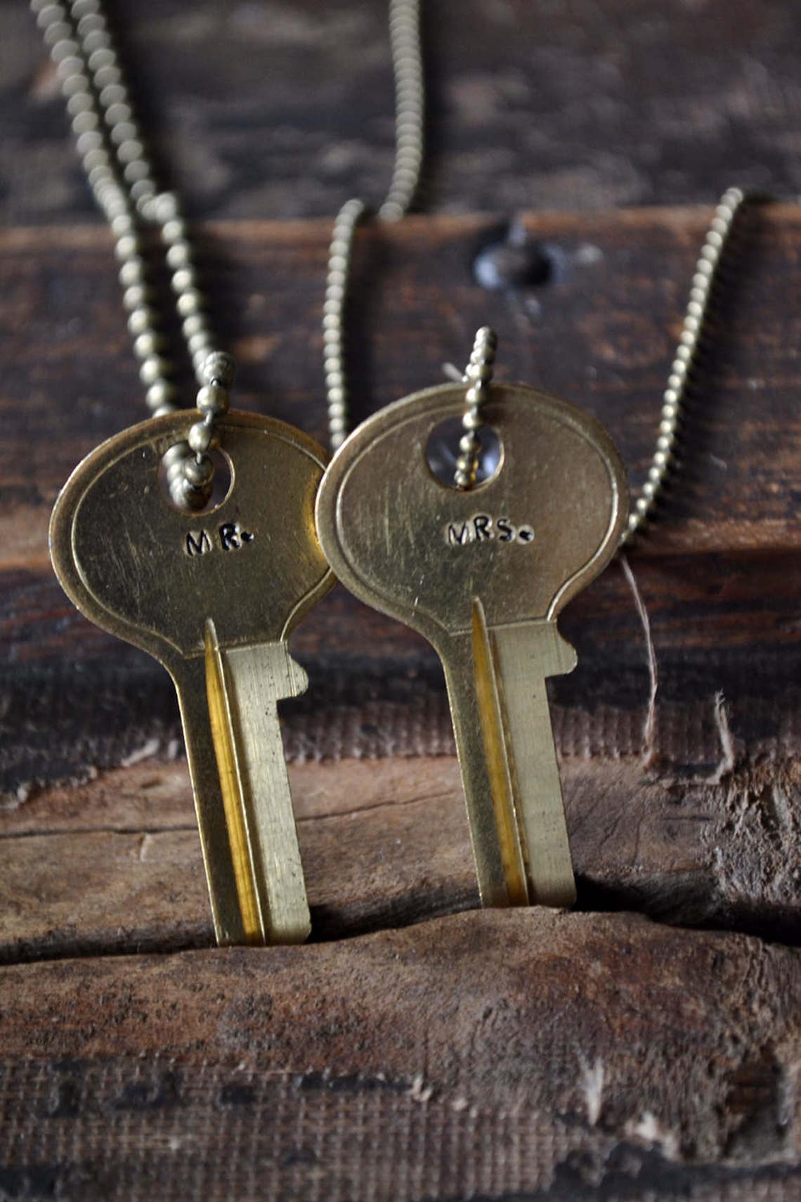 Mr & Mrs Matching Key Necklaces Wedding Keys His and Her | Etsy