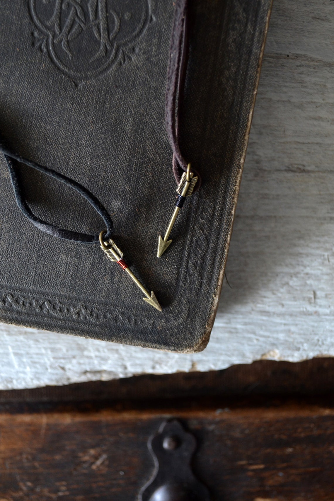 Lucky Arrow Necklace Leather Arrow Necklace Follow Your | Etsy