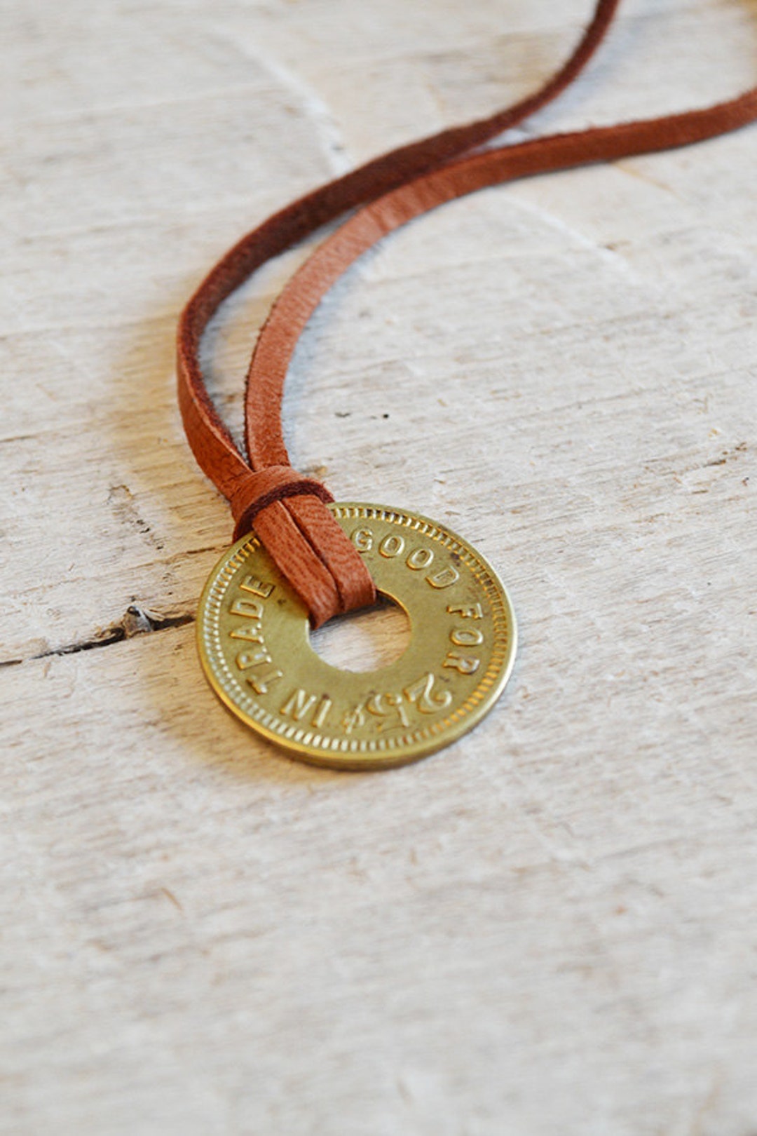Vintage Trade Token Necklace - Mens Necklace - Vintage Token Coin ...