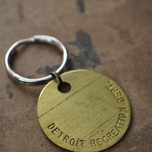 Authentic Vintage Detroit Recreation Department Tag Keychain - Upcycle ...