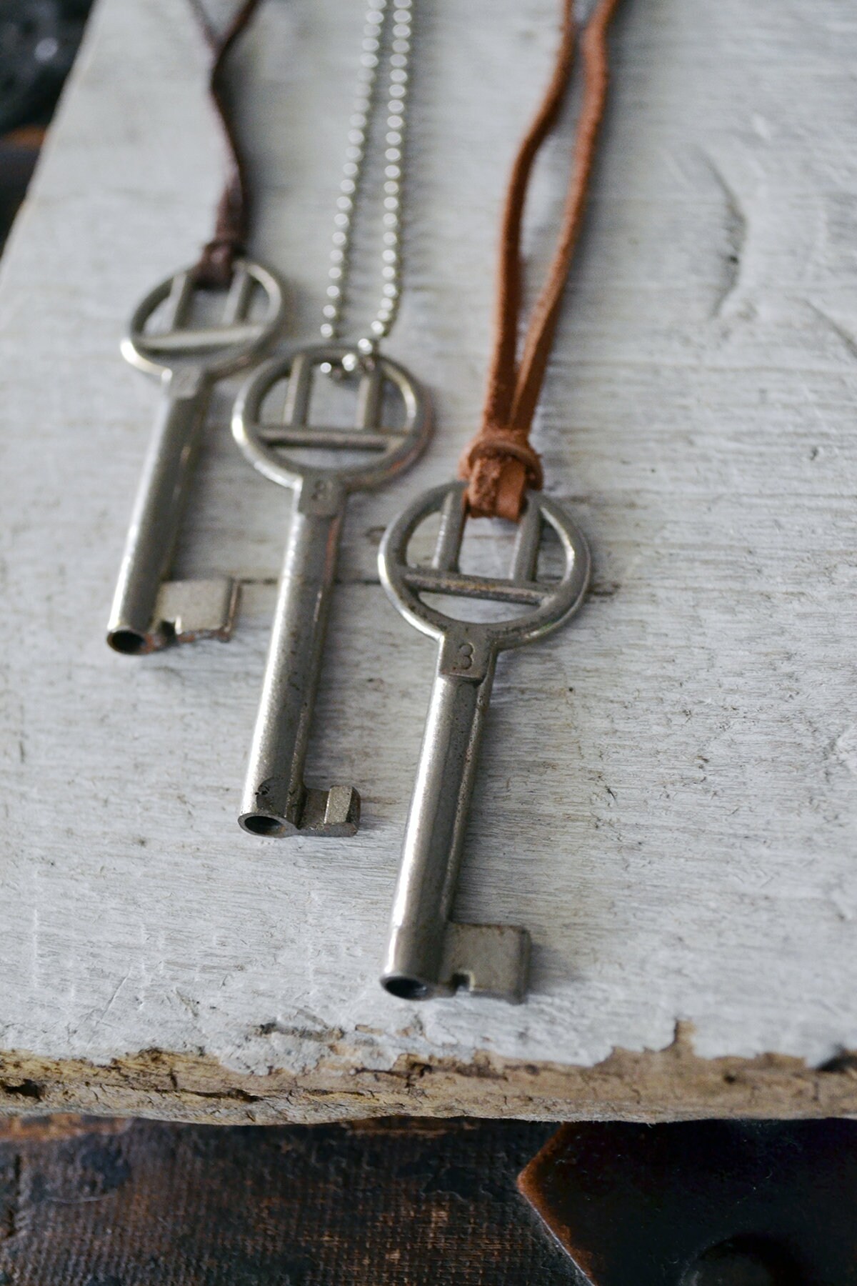 Geometric Skeleton Key Necklace German Skeleton Keys | Etsy