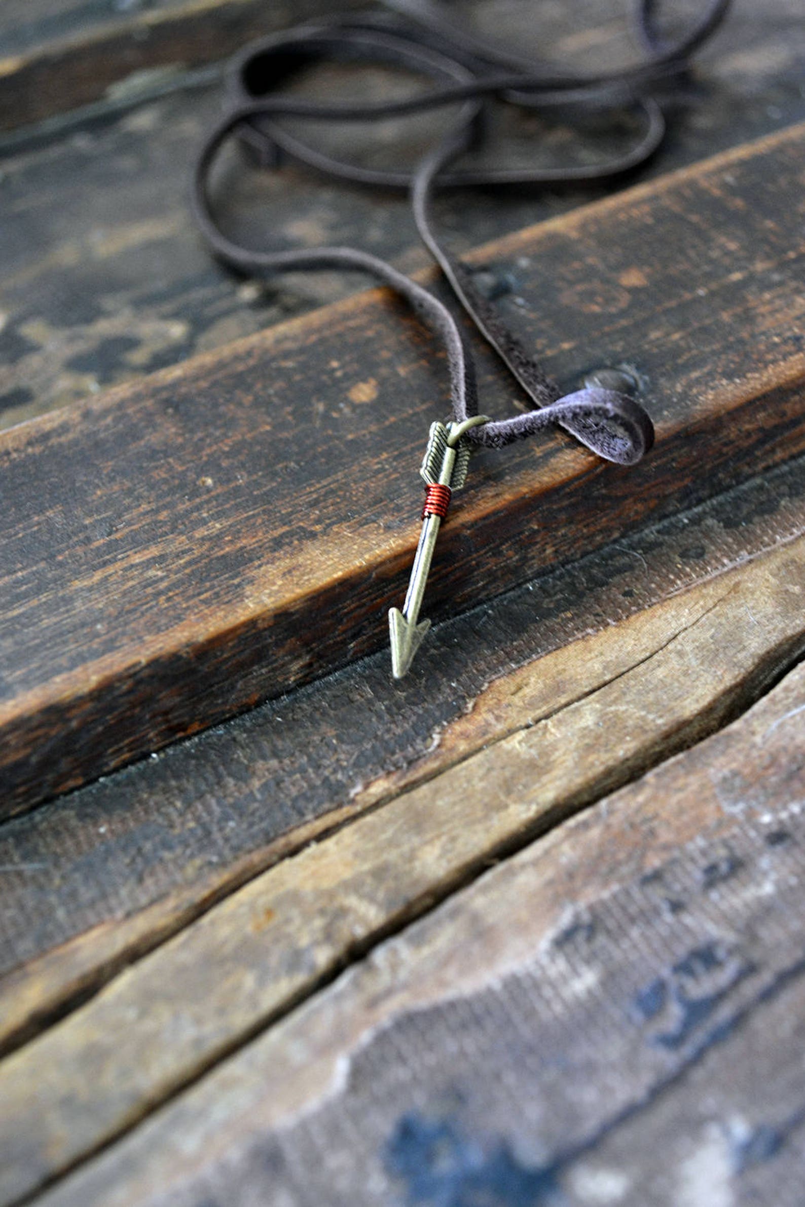 Lucky Arrow Necklace - Leather Arrow Necklace - Follow Your Arrow ...