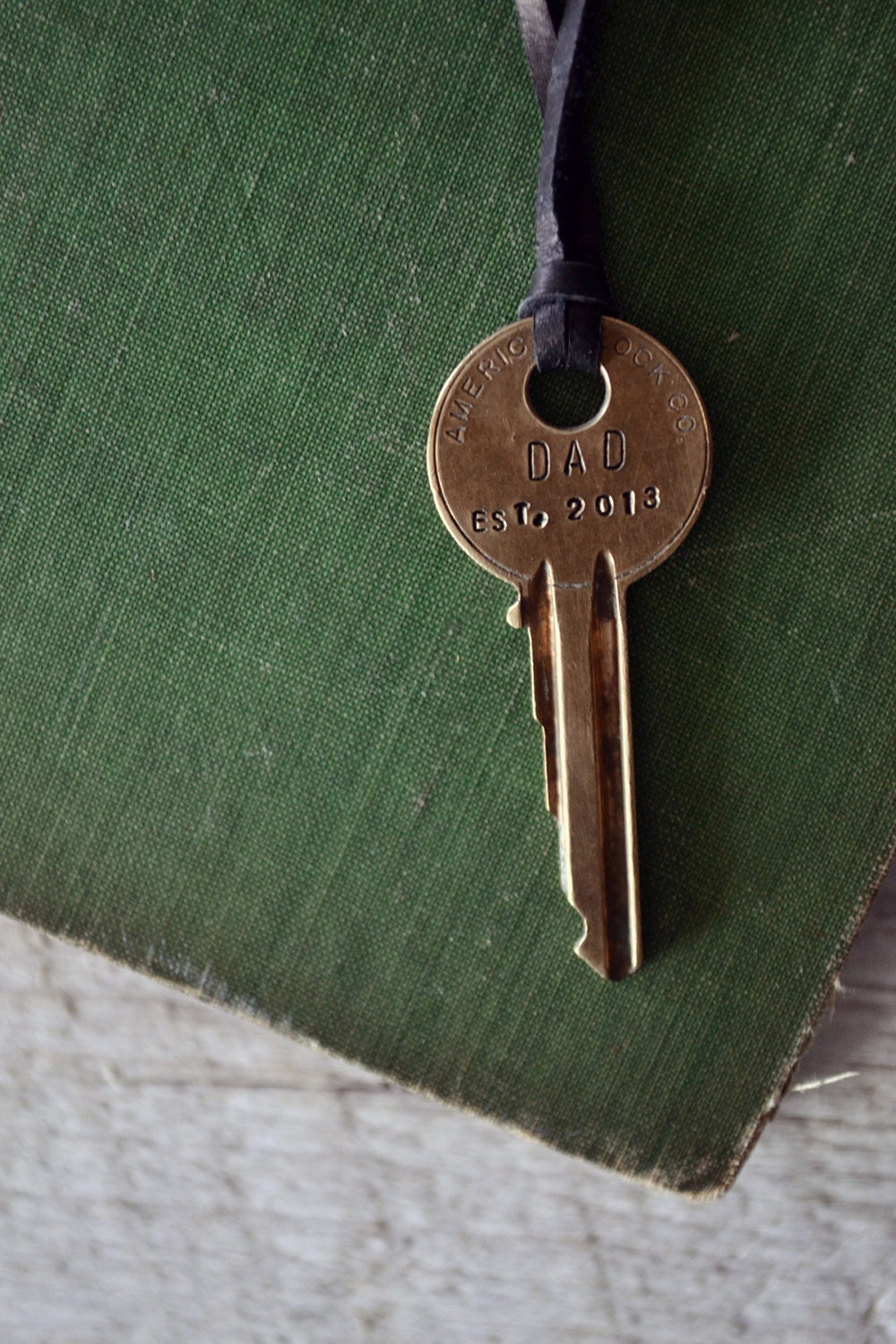 Custom Dad Key Necklace Key to Dads Heart Hand Stamped Key - Etsy