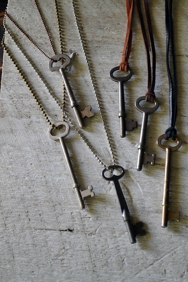 Skeleton Key Necklace Mystery Key Necklace Vintage | Etsy