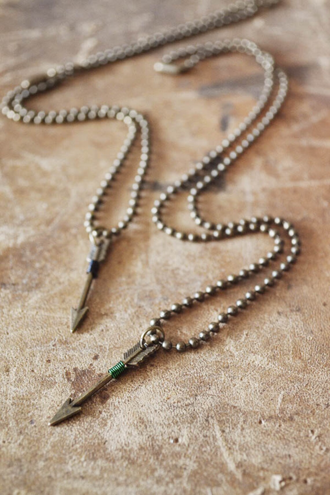 Lucky Arrow Necklace - Wire Wraped Arrow Necklace - Brass Arrow ...