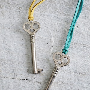 The Summer Key - Vintage Taylor Skeleton Key - Womens Key Necklace ...
