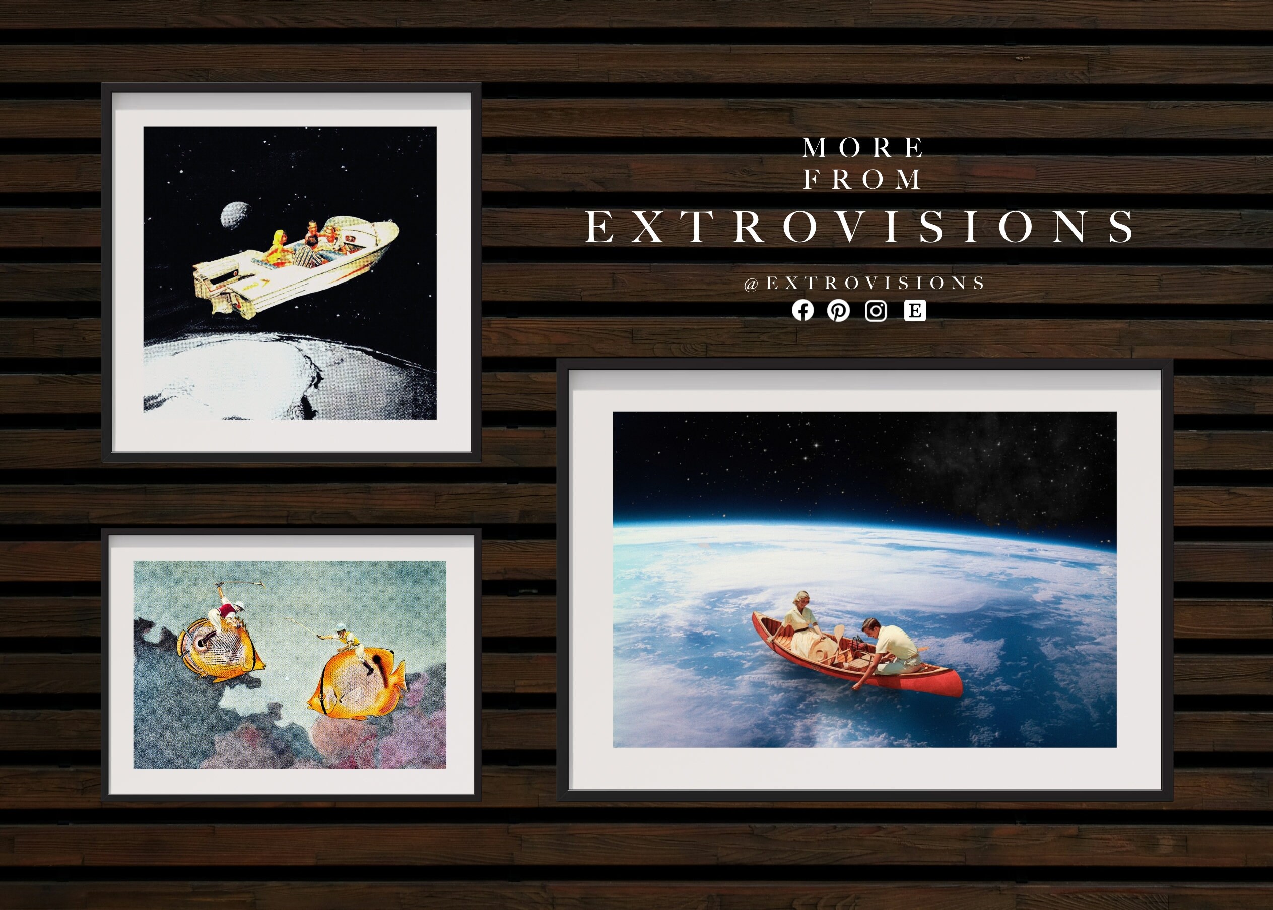 Psychedelic Collage Art | Surreal Wall Art | Vintage Premium Art Print ...