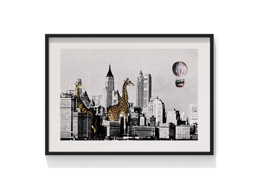 Retro Surrealist Collage Art | Premium Art Print | Surreal Home Decor ...