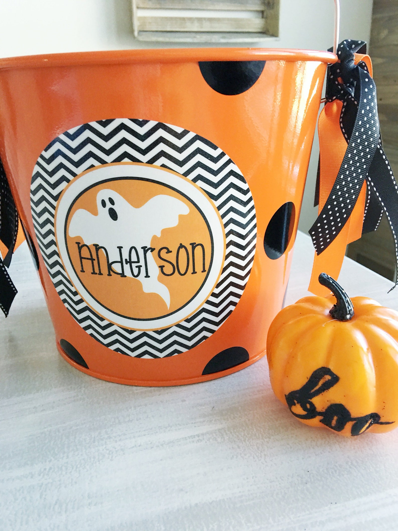 Spooky Ghost Halloween Bucket for Trick or Treating - Etsy