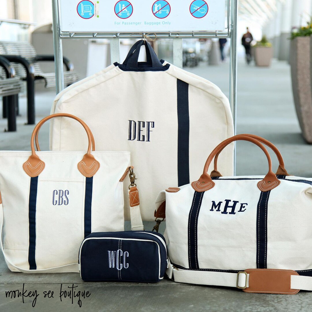 Personalized Canvas Garment Bag: Heavy Duty Travel Bag With Monogram - Etsy