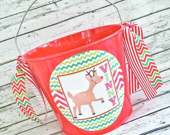 Personalized Kids Pail Christmas Gift Christmas Decoration