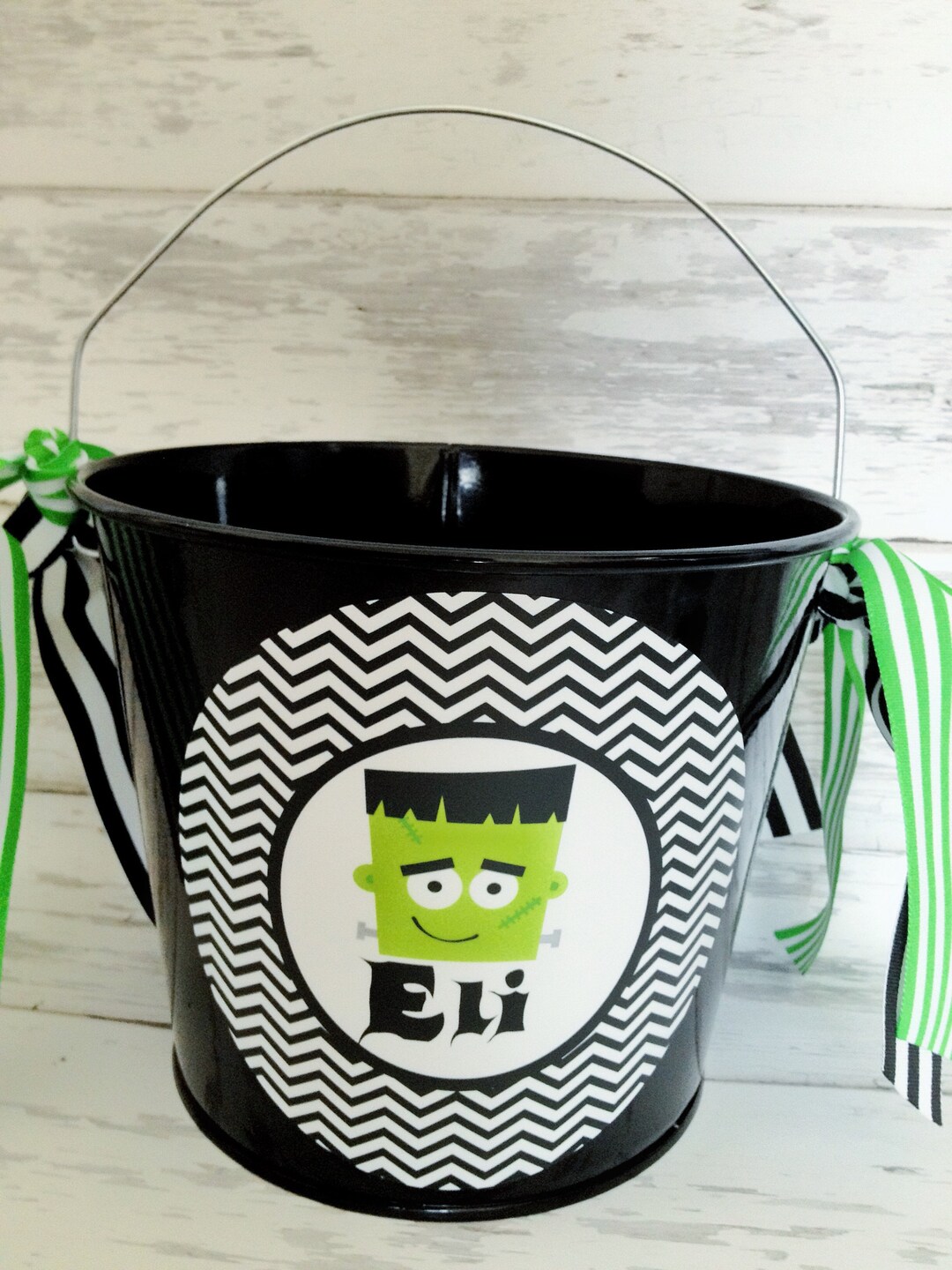Frankenstein Boys Halloween Trick or Treating Pail - Etsy