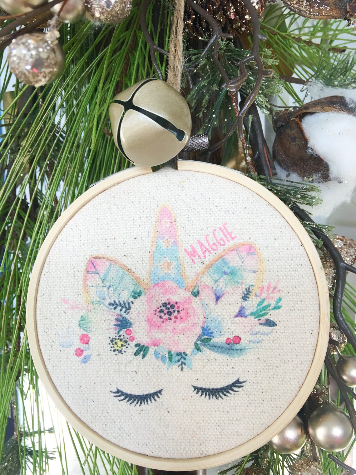 Unicorn Holiday Christmas Ornament Personalized Ornament - Etsy