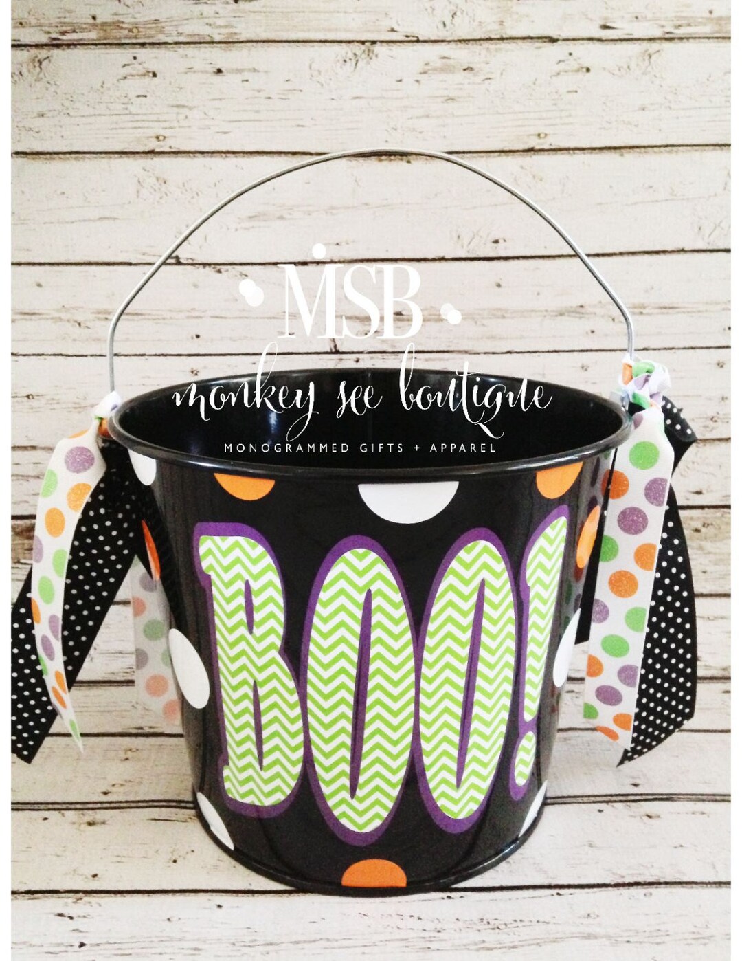 Boo Halloween Trick or Treat Bucket - Etsy