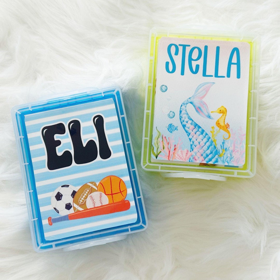 Personalized Crayon Storage Case - Custom Crayon Box for Kids, Craft ...