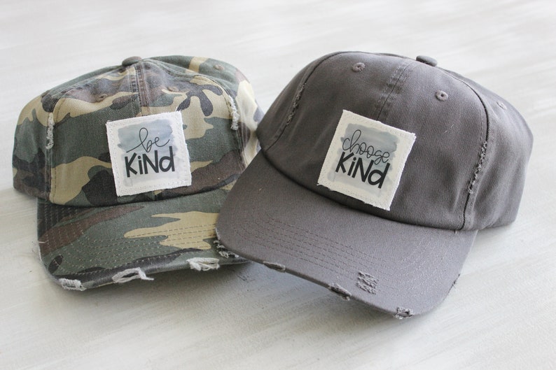 Custom Distressed Baseball Hat With Printed Patch | Etsy