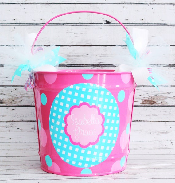 Personalized Metal Gift Bucket for Girls - Etsy