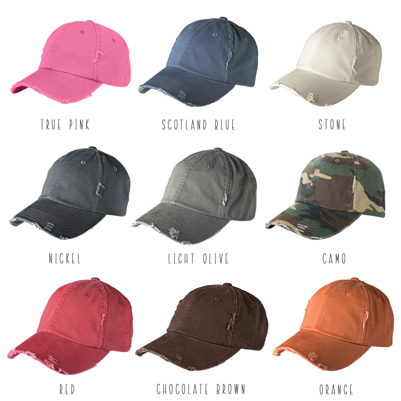 Custom Distressed Baseball Hat With Printed Patch - Etsy