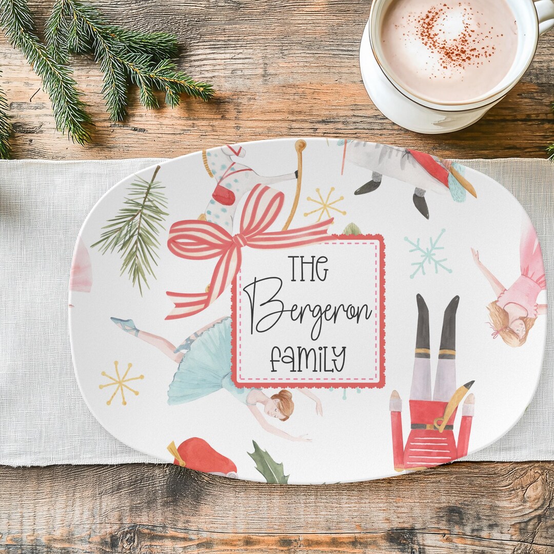 Nutcracker Christmas Platter – Personalized Holiday Serving Tray - Etsy
