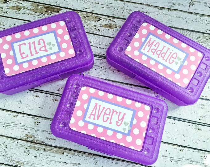 Personalized Pencil Box Heart Pencil Box for Girls Valentine Gift for ...