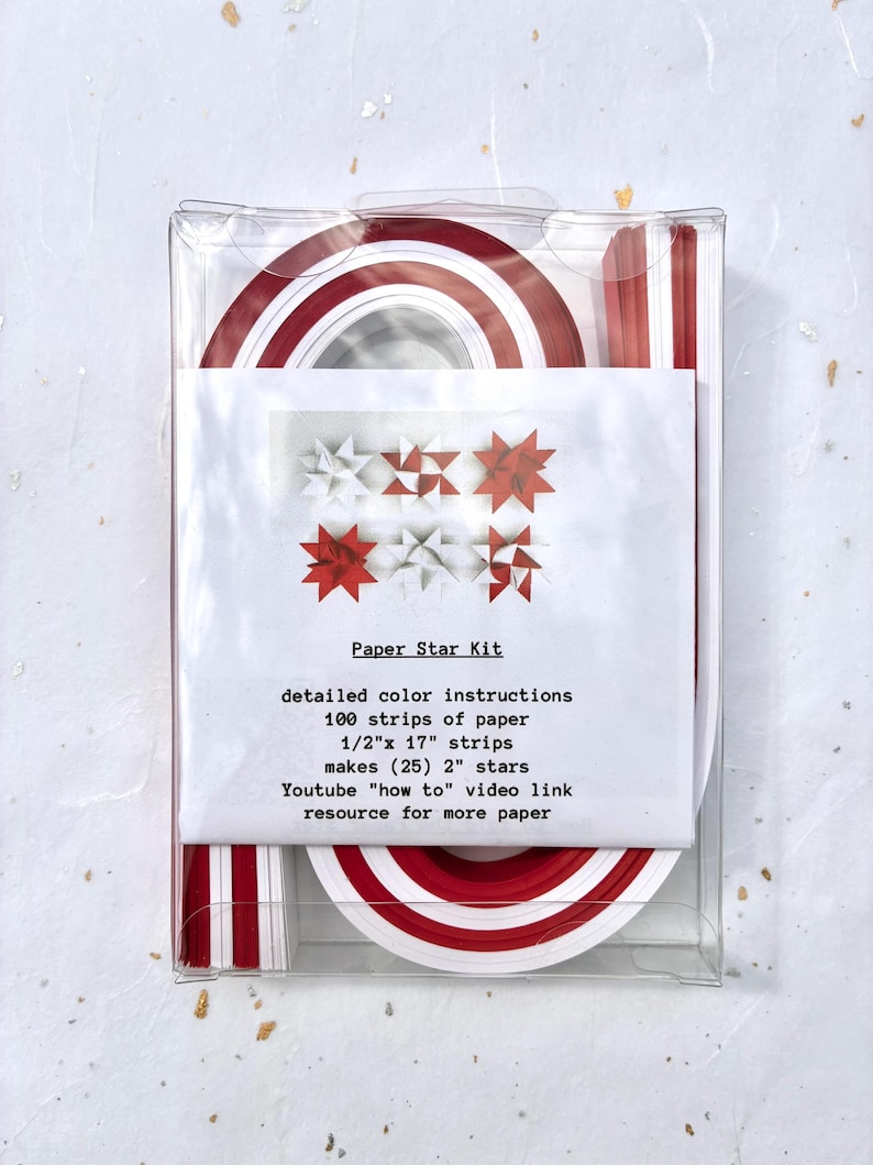 Paper Star Kit~ Froebel Paper Strips & Instructions (100ct) Red/white ...