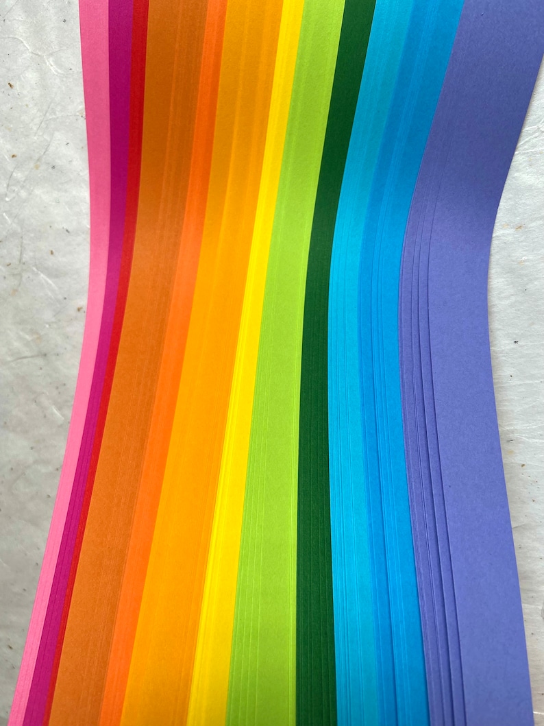 Rainbow~ Froebel Paper Strips (100ct) - Etsy