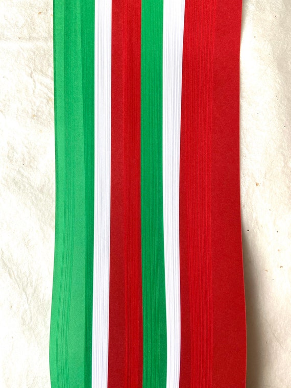 Origami Star Strips Red and Green. 100 Strips Paper Paper & Party ...