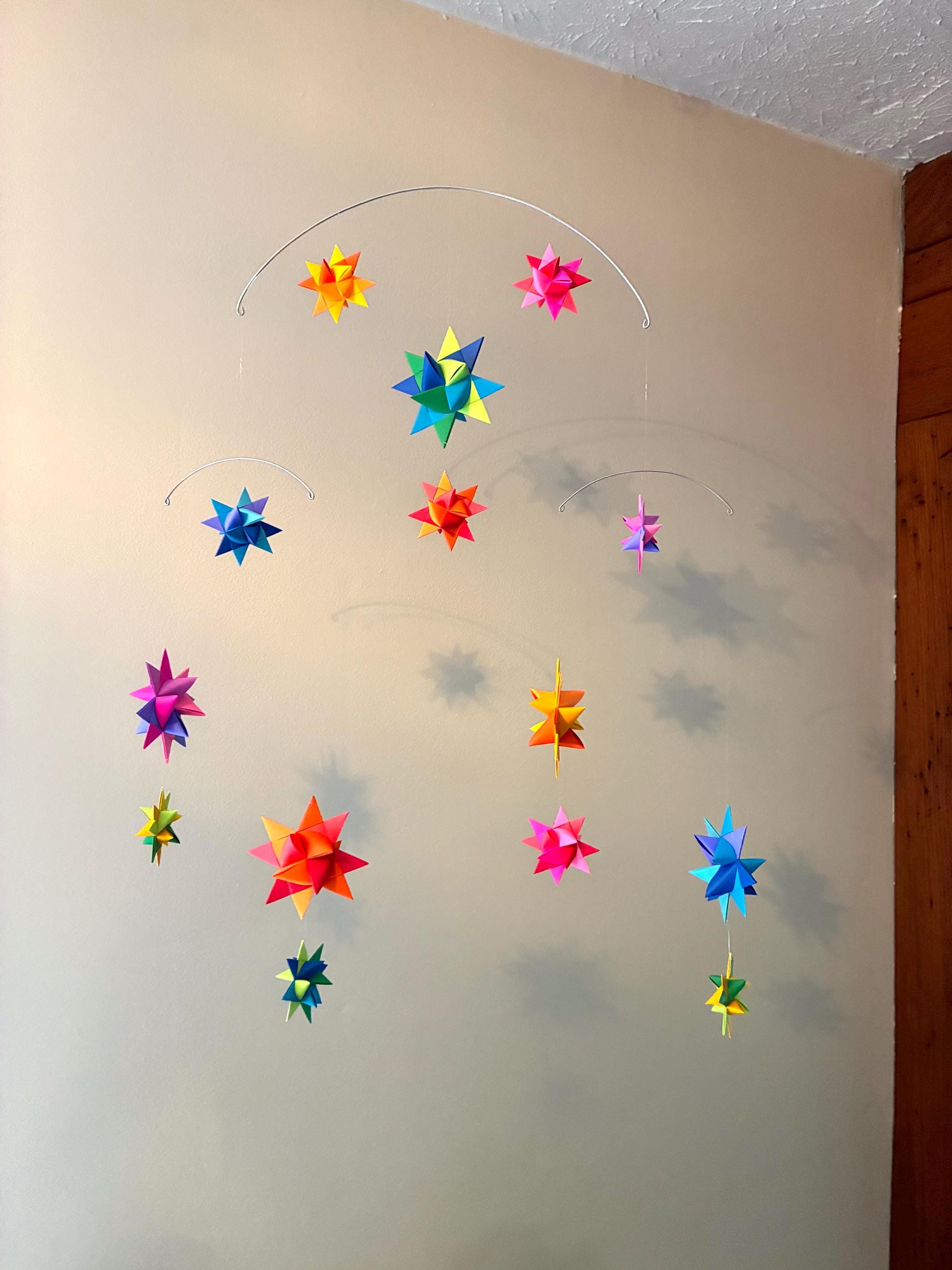 Origami Paper Stars Nursery Mobile ~constellation Rainbow - Etsy