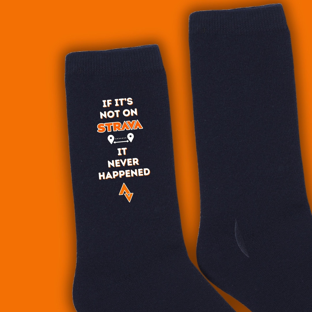 Strava Socks: Funny Runner Gift, If It's Not on Strava Secret Santa ...