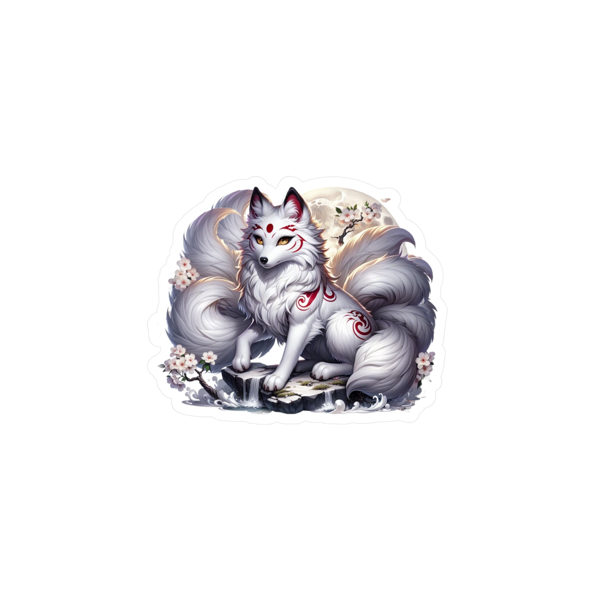 Folklore Kitsune Sticker Unique Monster Collectable Gift Mystical ...