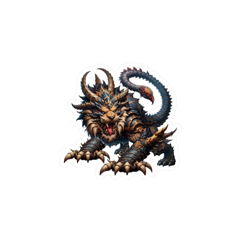 Folklore Tarasque Sticker Unique Monster Collectable Gift Mystical ...