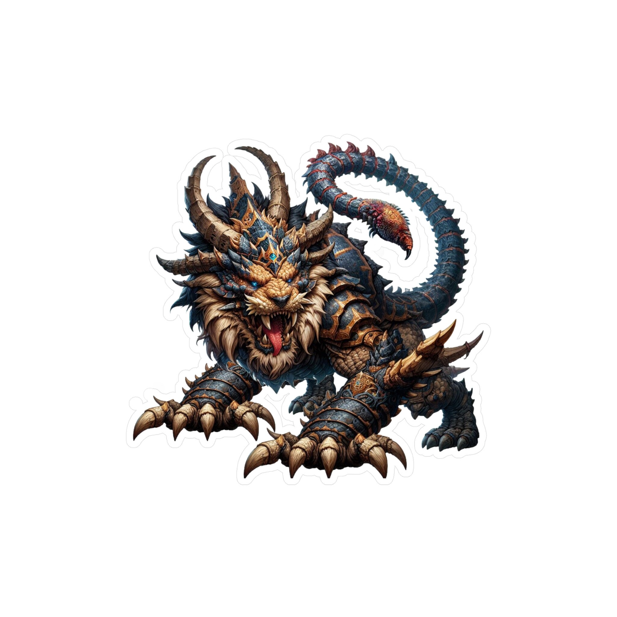 Folklore Tarasque Sticker Unique Monster Collectable Gift Mystical ...