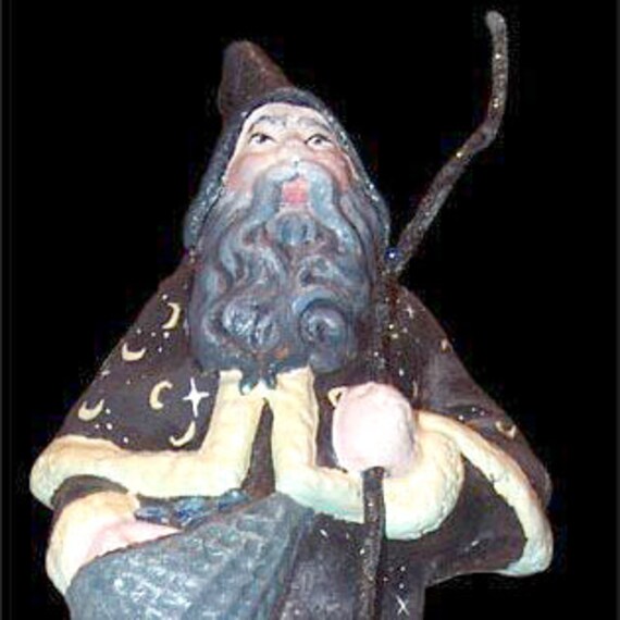 Items similar to Paper Mache Wizard Wetzel the Wise-EHAG on Etsy
