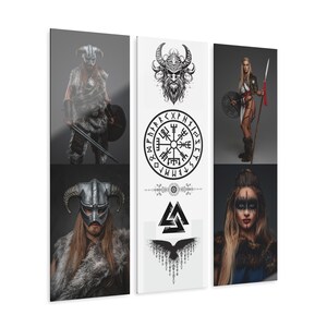 Viking Acrylic Prints, Norse Wall Art, Scandinavian Home Decor, Set of ...