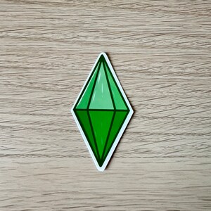 Sims Inspired Cute Plumbob 2 Inch Stickers | Multicolor | Super Glossy ...