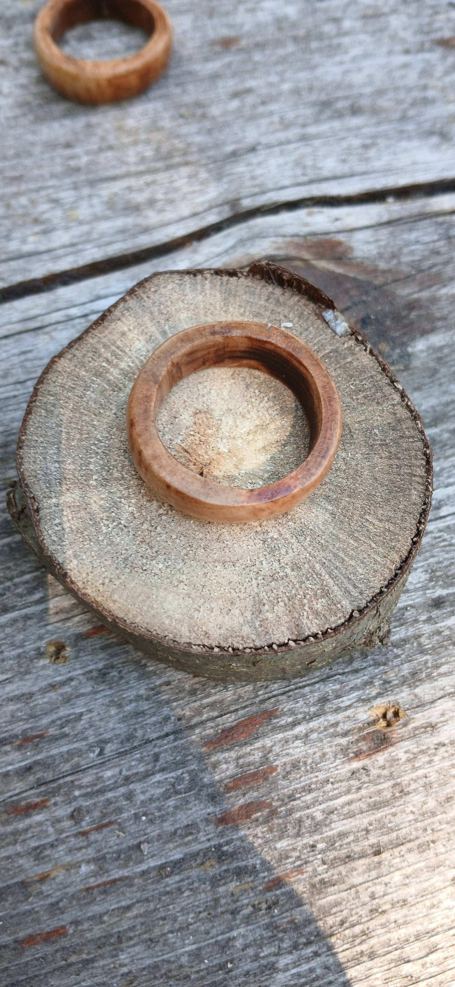 Hand Carved Hazelnut Ring - Etsy