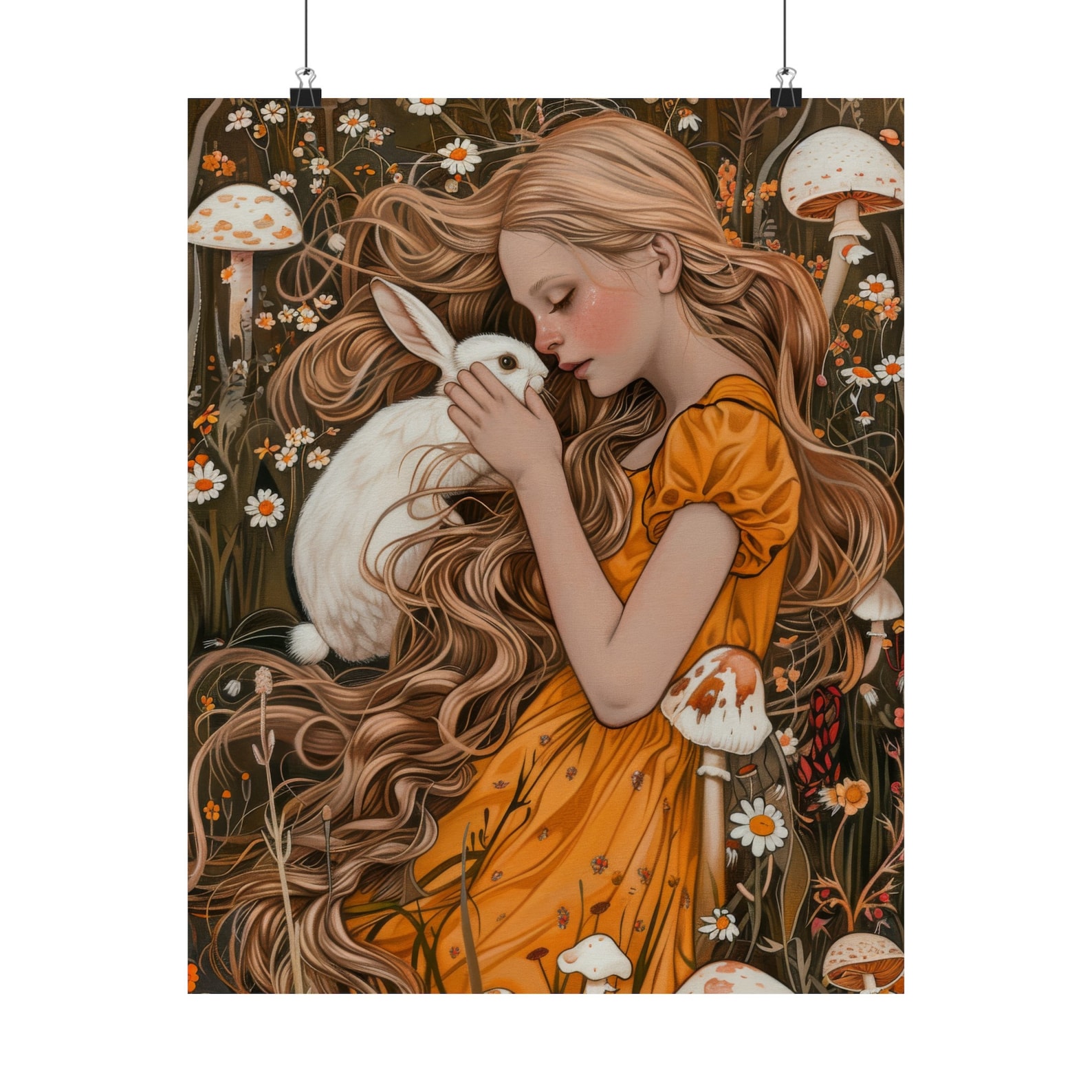 Alice and the White Rabbit Poster Print - Multiple Sizes - Premium ...