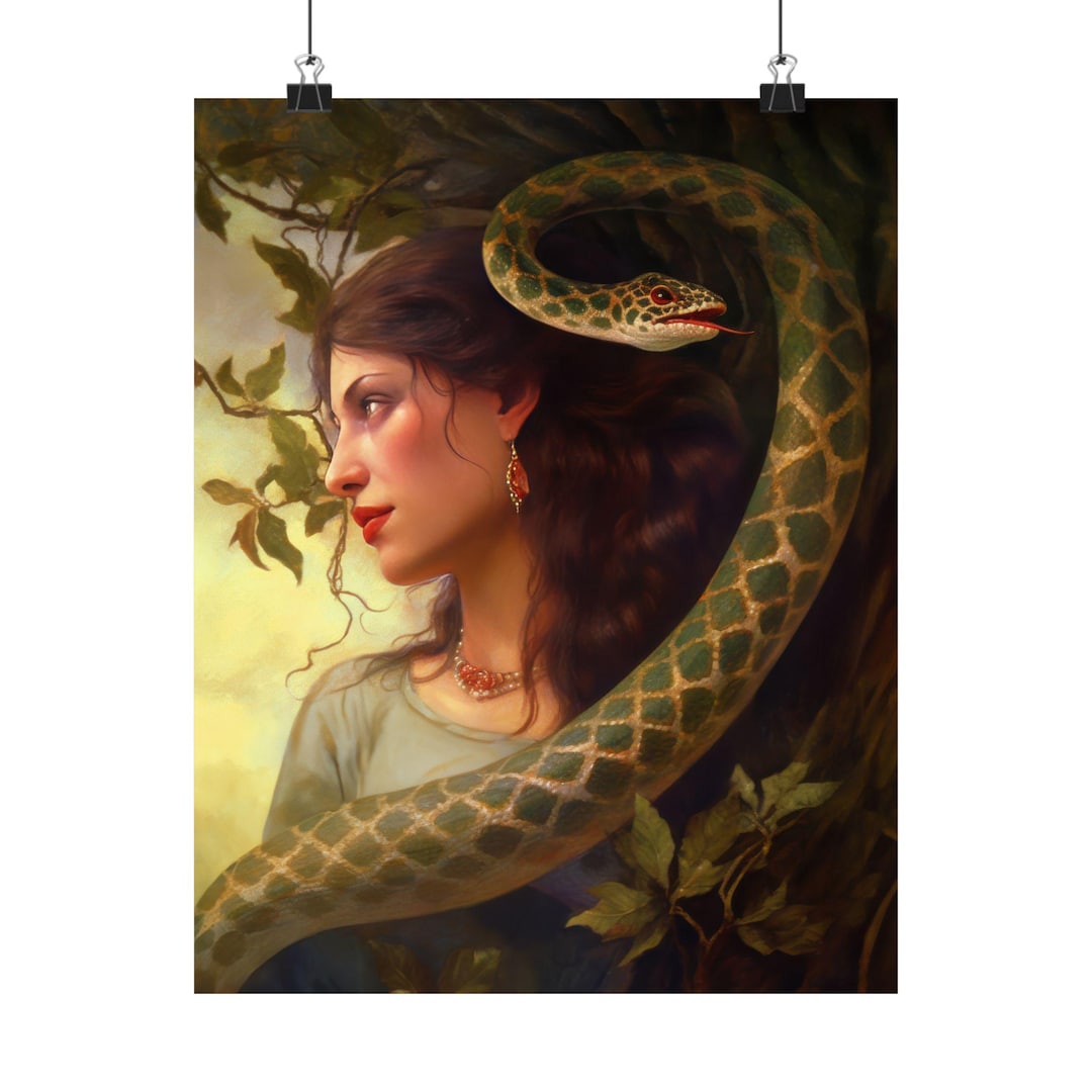 Lilith and the Snake Poster Print - Multiple Sizes - Premium Matte Fine ...