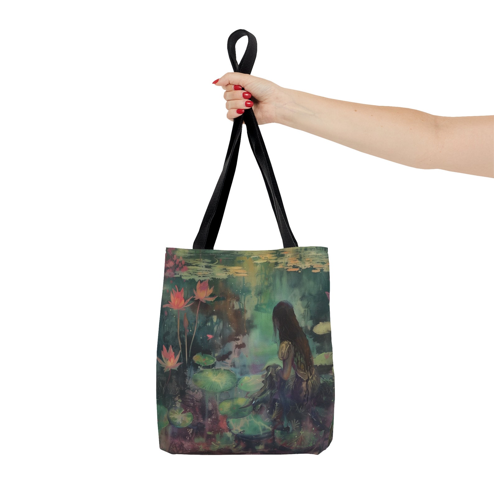 The Water Nixie in the Pond Tote Bag - Large Medium Small Faith Art Bag ...
