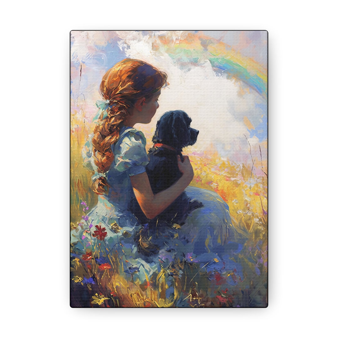 Dorothy Gale of Kansas and Toto Print - Gallery Wrapped Canvas - Fairy ...