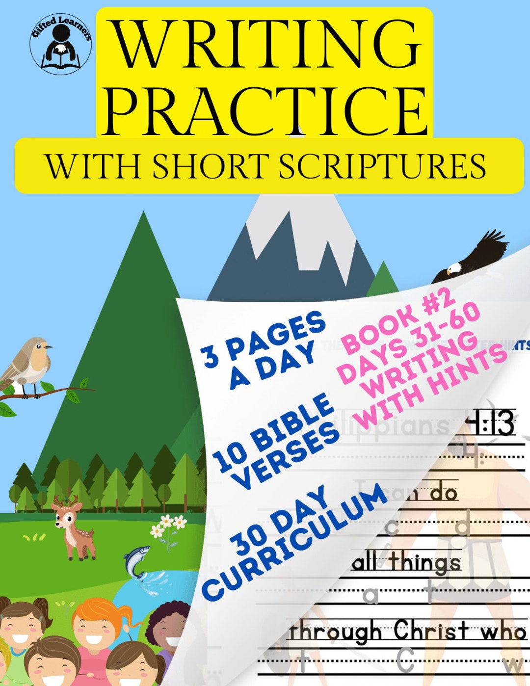 Level 2 Writing Practice With Bible Scriptures - Etsy