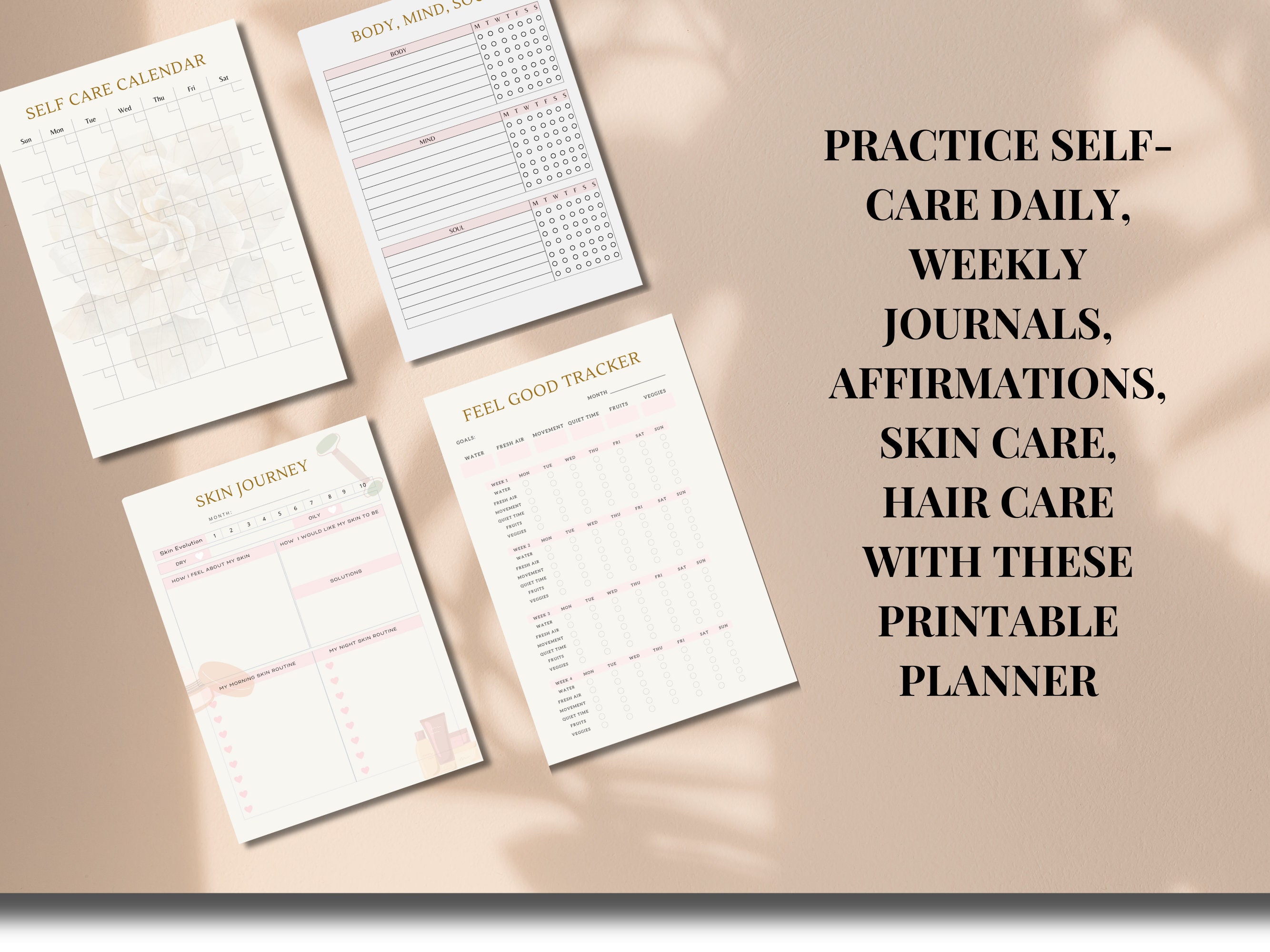 Self-love Planner Canva Template Printable Self-love Journal Mental ...