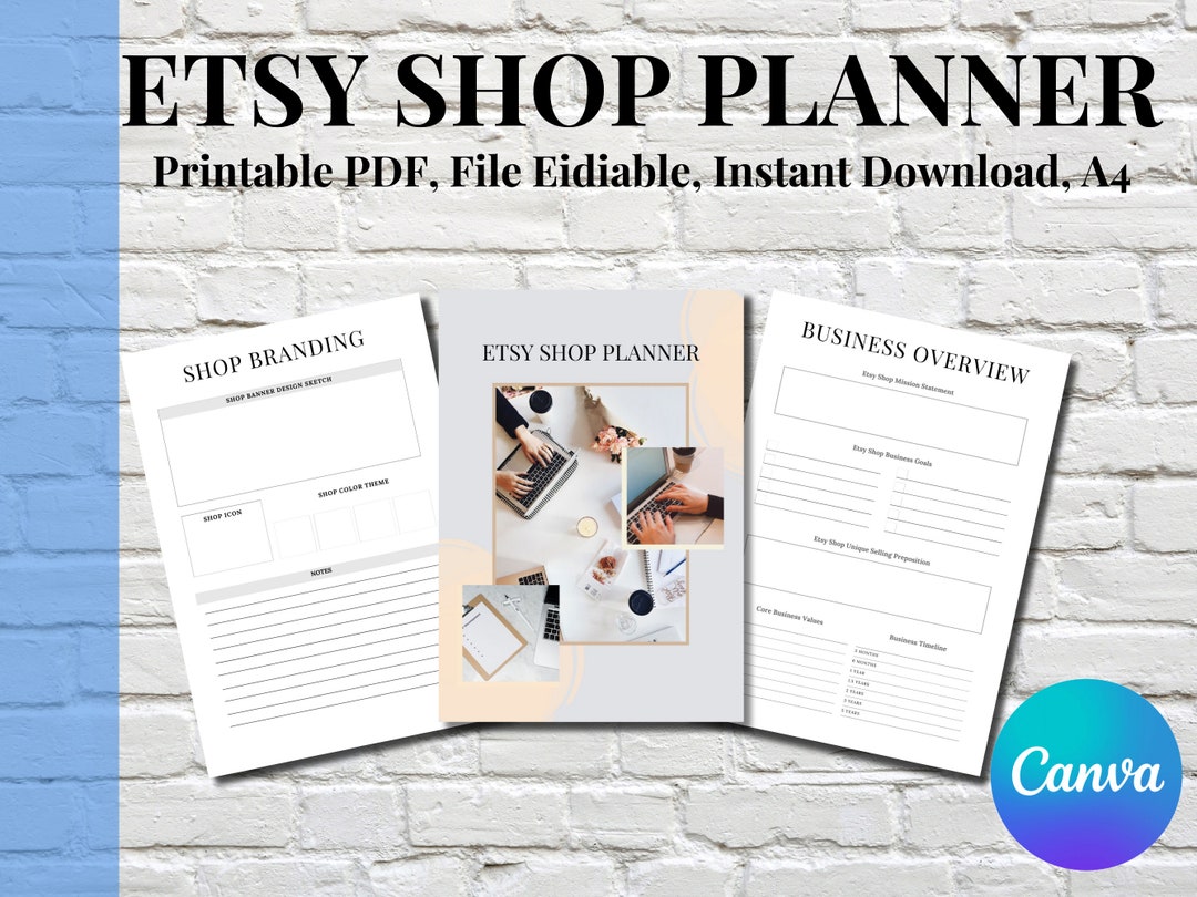 Etsy Shop Planner Printable Etsy Business Plan Etsy Seller Planner ...
