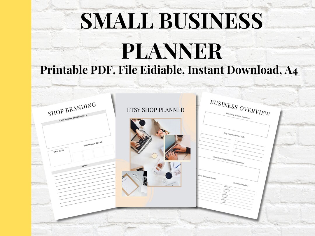 Printable Business Planner, Minimalist Editable Business Planner ...