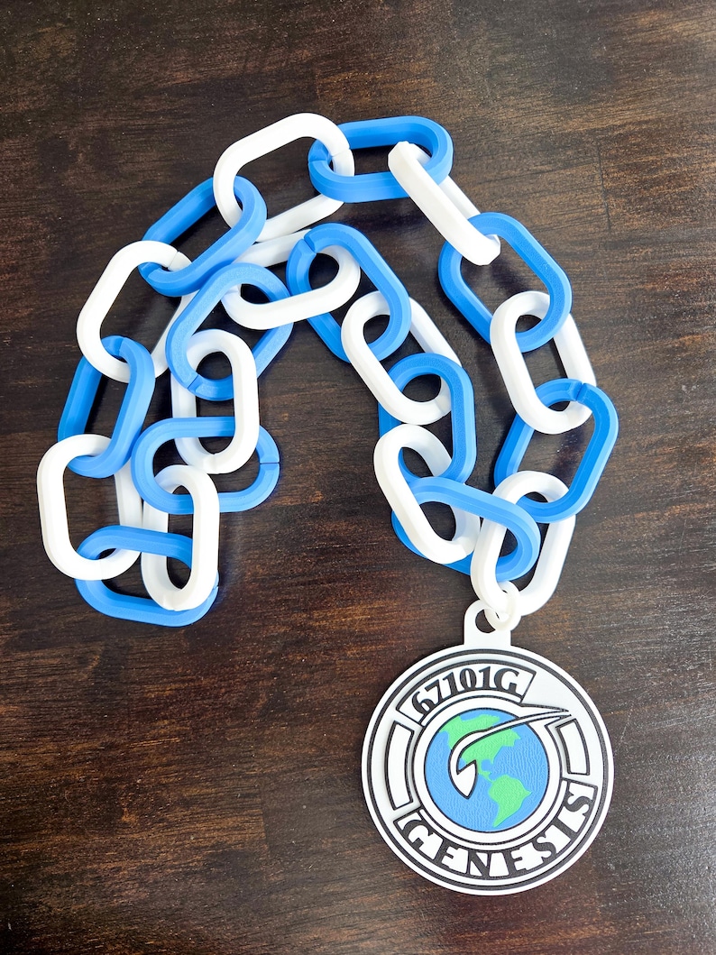 Custom 3D Printed Robotics Hype Chain – Personalized Medallion & Two ...