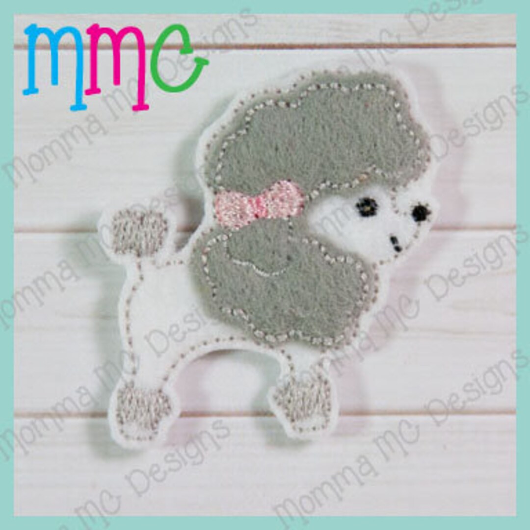 Poodle Felt Feltie Embroidery Design - Etsy