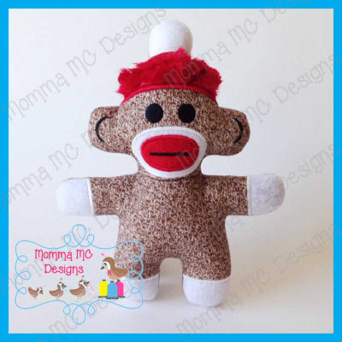Sock Monkey Softie Machine Embroidery File - Etsy