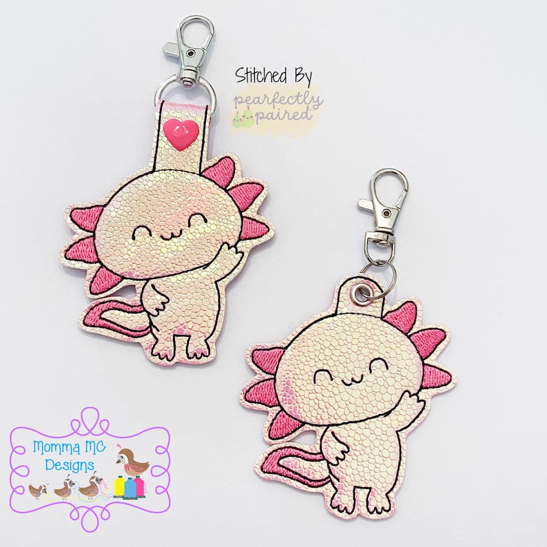 Cute Axolotl Key Fob Snap Tab Eyelet Key Chain Machine - Etsy