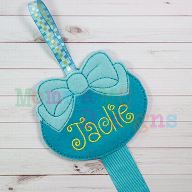 Bow Oval Clippy Keeper Felt Embroidery Design - Etsy