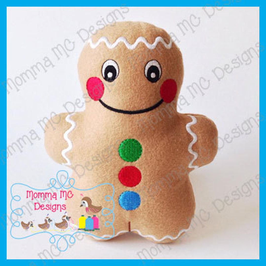 Gingerbread Softie Machine Embroidery File - Etsy